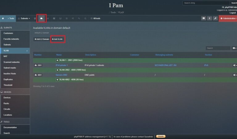 phpIPAM を試す – Ewig Leere(Lab2)