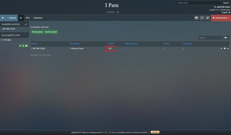 phpIPAM を試す – Ewig Leere(Lab2)