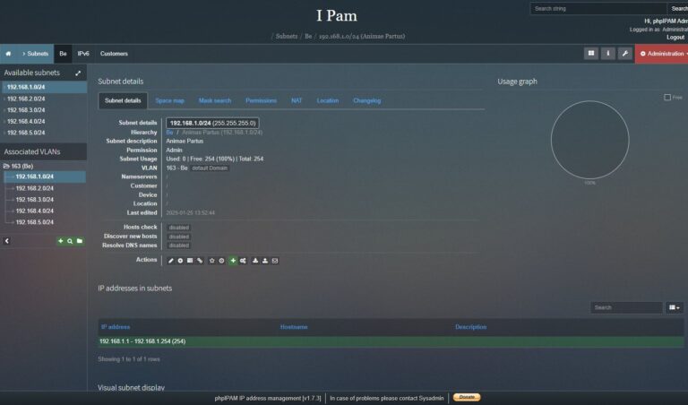 phpIPAM を試す – Ewig Leere(Lab2)